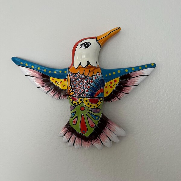 Hand Painted Mexican Talavera Mini Shoe Planter Pot in Brown and White ...