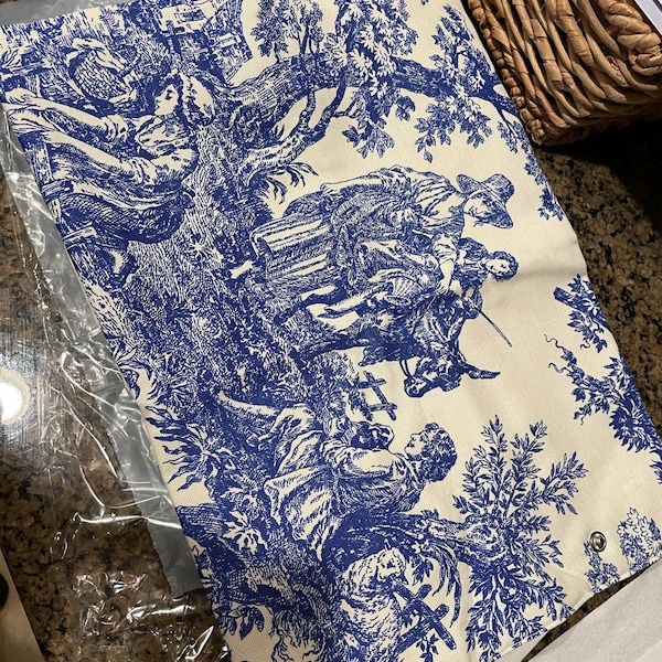 Toile De Jouy Fabric,book Sleeve, Book Bag, Book Purse, Book Protector ...