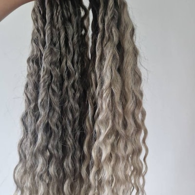Curly Boho Dreads Wavy Dreads Extensions Full Set 60 DE Lightweight ...