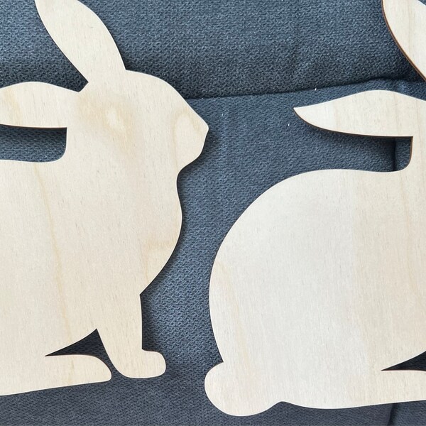 Bunny - Rabbit Shape - Laser Cut Unfinished Wood Cutout Shapes - Always ...