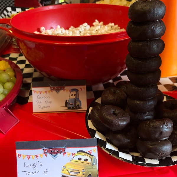 Disney Cars Food Tents Chalkboard - Cars Food Labels - Disney Cars ...