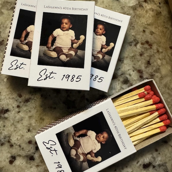 Custom Matchbooks/custom Birthday Matches/bachelorette Matchboxes ...