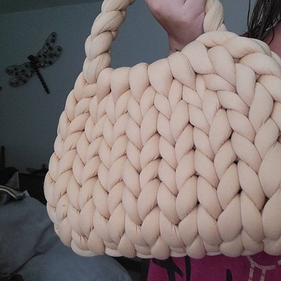 Customizable Chunky Yarn Bag, Chunky Knit Bag free Shipping - Etsy
