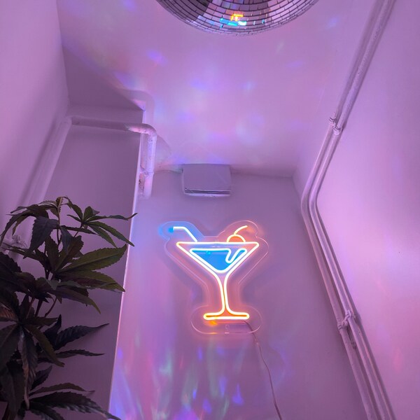 Cocktail Neon Sign, Cocktail Led Sign, Cocktail Light Sign, Home Bar ...