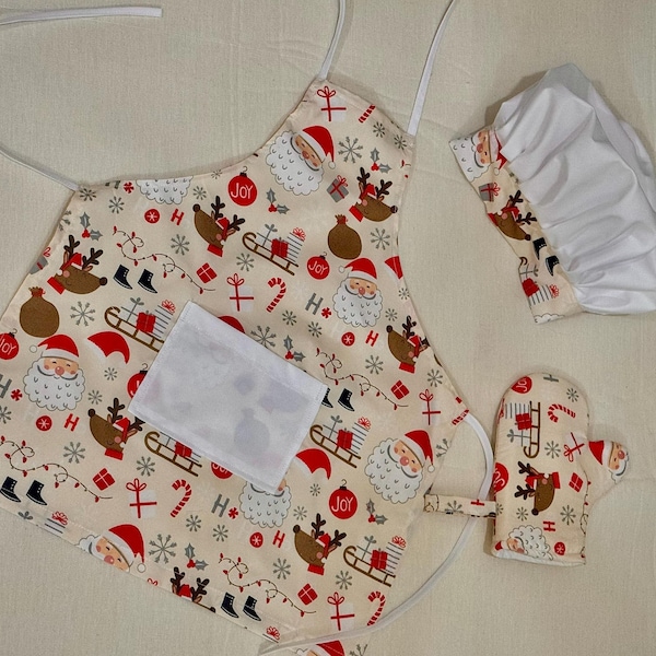 Kids Apron & Chef Hat Sewing Pattern, Easy Level, PDF Sewing Guide ...