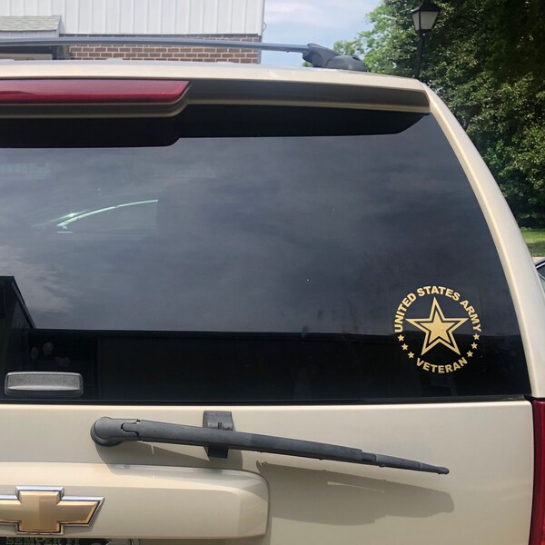 US Army Veteran Car Truck Window Laptop Decal Sticker - Etsy
