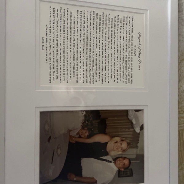 Personalized Wording for Any Occasion in a Solid Wood Frame With Double ...