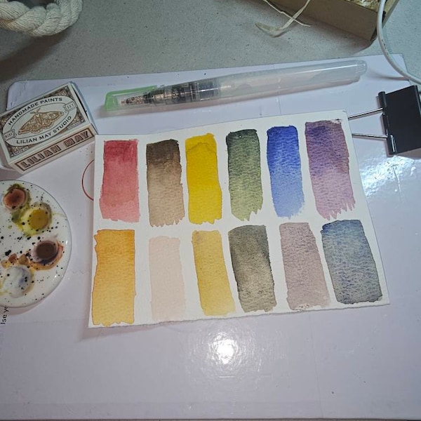 Palette and Matchbox Paint Set, Plastic-free, Handmade Art Supplies ...