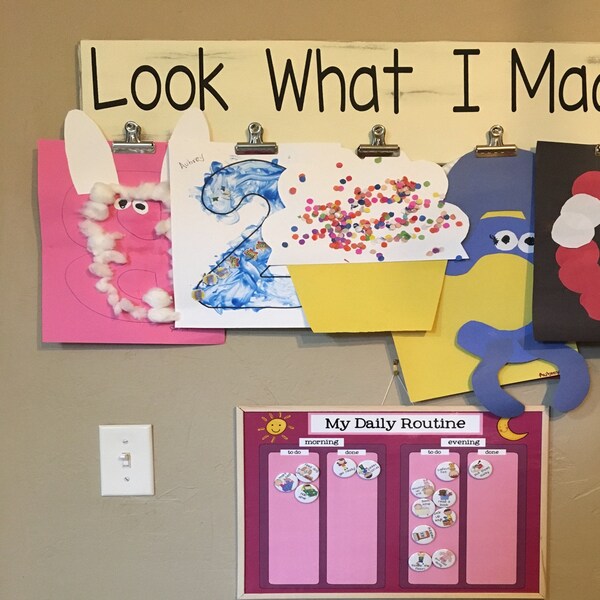 Kids Magnet Daily Routine, Chore Board, Task Chart - Personalized ...