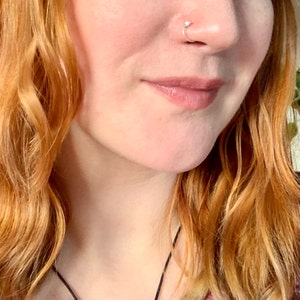 Silver Septum Ring White Opal Septum Ring 20 Gauge Septum - Etsy