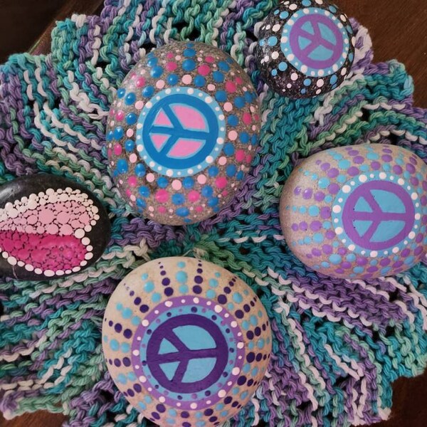 Custom Peace Rocks ~ Set of 2 - Etsy