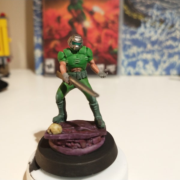 Doom Fan Art Miniature Figure - Doomguy - Resin - Etsy
