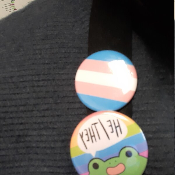 Transgender Trans Classic Pride Flag Pin Badge Pinback Button ~ 1" Pin ...