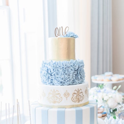 Blue One Cake Topper Birthday Cake Toppers First Birthday - Etsy