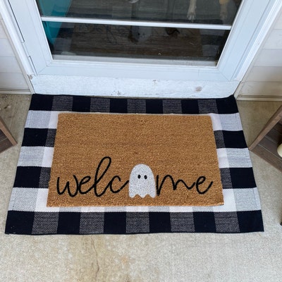 Halloween Doormat, Ghost Welcome Mat, Halloween Decor Outdoor, Boo ...