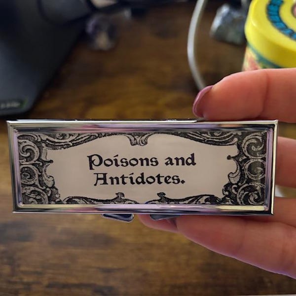 Poisons and Antidotes Pill Box - Steampunk, Gothic, Curious, Strange ...
