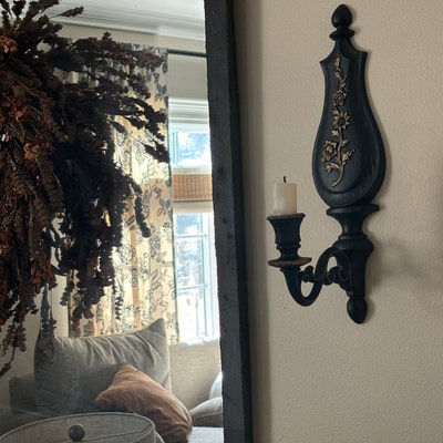 Dark Cottagecore Mirror, Rose Garden, Princess Mirror, Black Wall ...