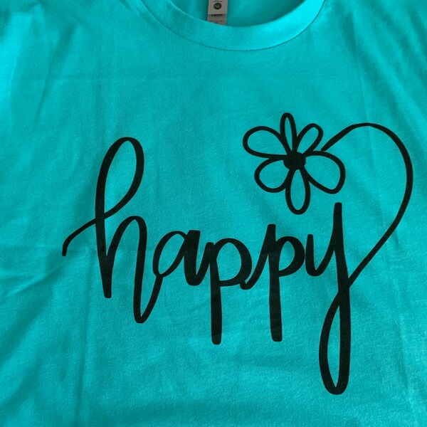 Choose Happy Shirt, Happy T-shirt, Womens Shirt, Happy Shirt, Positive ...