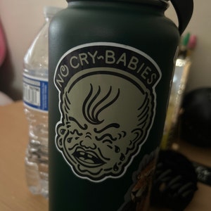 No Cry Babies Sticker, Laptop Stickers, Traditional Tattoo Flash Art ...