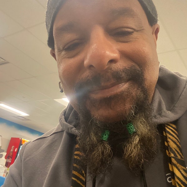 Beard Beads Set of 2 Jade Cuff Beard Beads 4.5mm Beard Beads Jade Beard ...