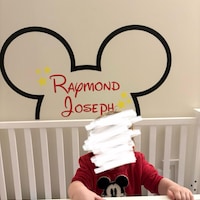 Mickey Toddler Headboard Wall Decal Large Arch Sticker Stars Nursery ...