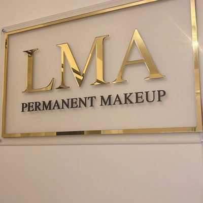 Custom Logo Stand-off Wall Sign Professional Rectangle Business Signs ...