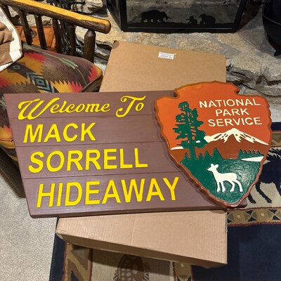 RANGER STATION Sign With Ranger Symbol for In/outdoor Cabin Lodge ...