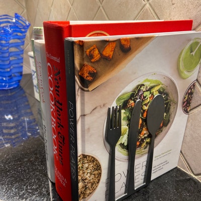 Fork Knife Spoon Kitchen Cookbook Bookend Kitchen Bookend Cookbook ...