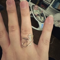 Birth Flower Name Ring by Caitlyn Minimalist • Custom Flower Jewelry ...
