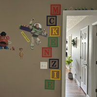 Large Toy Story Theme Alphabet Blocks - Etsy