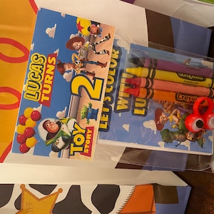 Girls Boys Toy Story Coloring Party Favor Pouch & Crayons-birthday ...