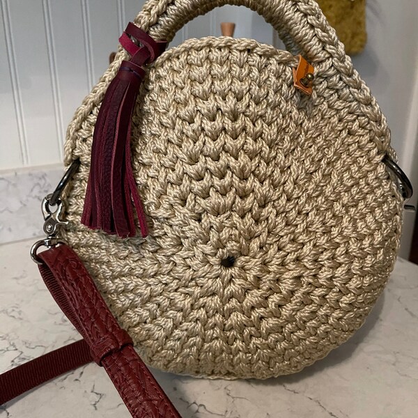 Crochet Round Rope Bag Pattern: Easy Beginner Tutorial (PDF) - Etsy
