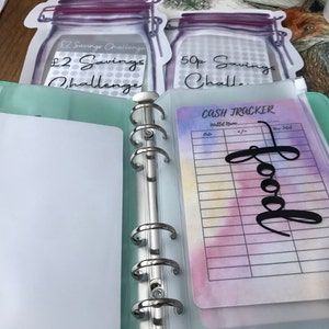 Budget Binder Starter Set With 5 Cash Wallets/ Budget Planner/financial ...