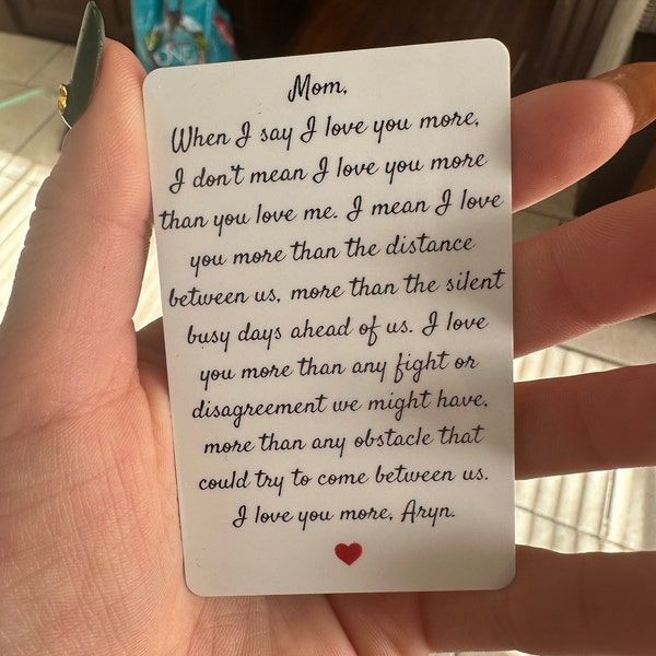 Personalised Photo & Message Plastic Card Keepsake - Etsy