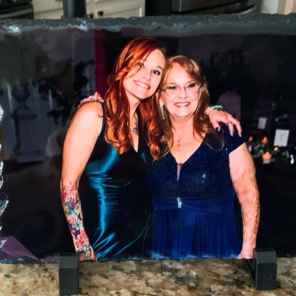 Slate Wedding Photo - PERSONALIZED Photo on Rock Slate Makes Beautiful ...