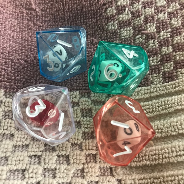 Double D10 - Small Ten in Large Ten Dice - RPG Tool Tabletop Roleplay ...