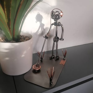 Nuts and Bolts Sculpture "metal Detector" - Handmade Ornament Figurine ...