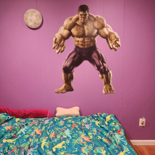 Hulk Wall Decal, Hulk Mural, Hulk Sticker, Superhero Decal, Marvel Hero ...