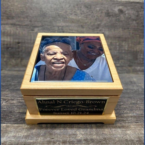 Cremation Urn Name Plate Custom Engraved Memorial Urn Tag Plaque Black ...