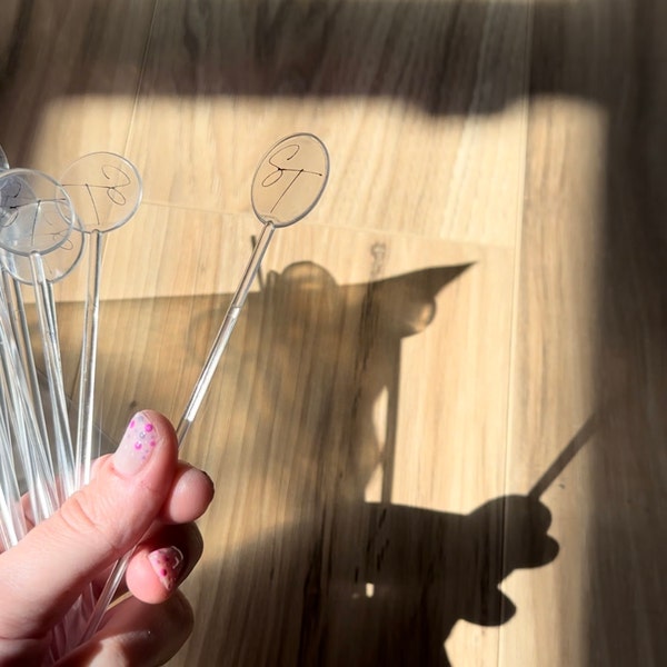Custom Stir Stick Stickers for Cocktail Drink Stirrers | Personalized ...