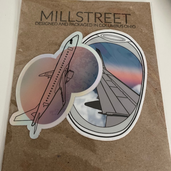 Travel Inspired Plane Sticker, Travel Enthusiast Waterproof Sticker ...