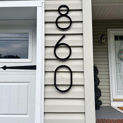 CLASSIC MODERN House No. Letters in White for Number Add On, Address ...