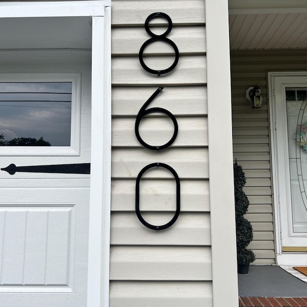 Large Modern Black House Numbers, 8 Inch, 12 Inch, Address Numbers ...