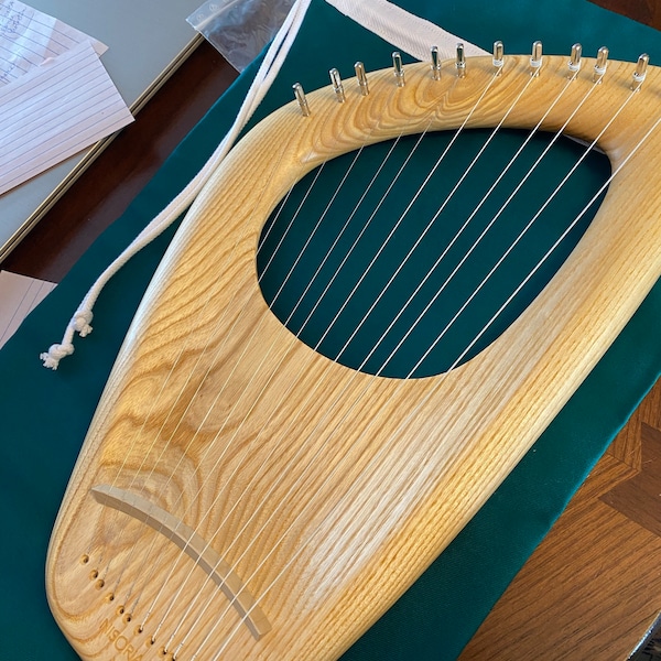 7 String Pentatonic Lyre Harp, Personalized Musical Instrument Gift ...