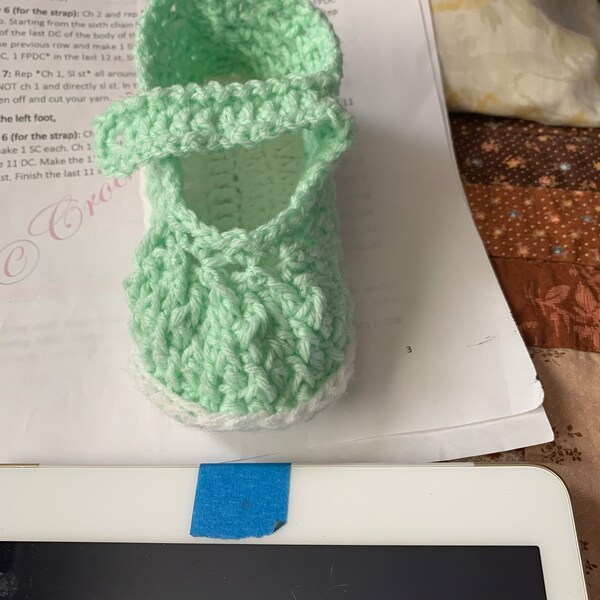 Digital PDF Crochet Pattern: Mary Jane Style Crochet Baby Shoes With ...