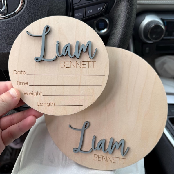 Gender Reveal Hospital Announcement Sign, Hello World Plaque, Gender ...