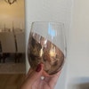 Personalized/custom Stemless Wine Glasses Rose Gold - Etsy