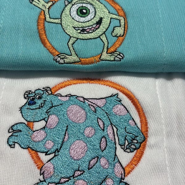 Monsters Love Sully Boo Mike Embroidery Design 23 Files - 4x4 Hoops - Etsy