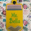 Personalized Crayon ID Badge Holder Pencil Employee ID Holder Teacher ...
