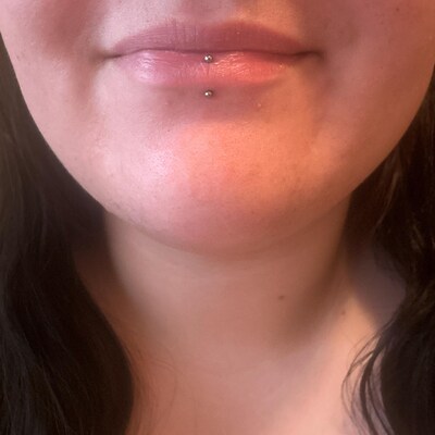 Large Spike Vertical Labret Jewelry, Angel Fangs Piercing Curved ...